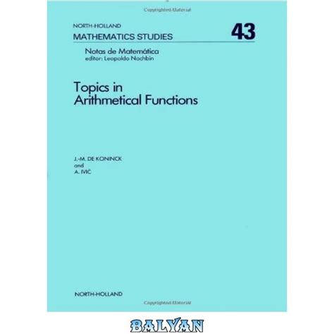 خرید و قیمت دانلود کتاب Topics In Arithmetical Functions ترب