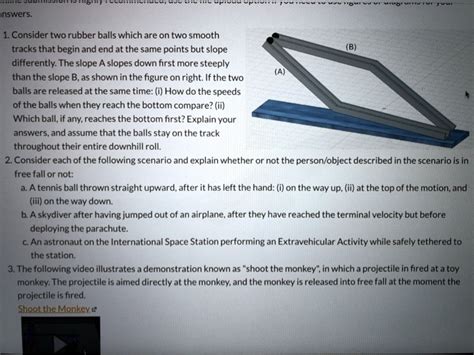 Consider Two Rubber Balls Which Are On Two Smooth Tracks That Begin And