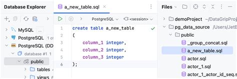 Ddl Data Sources Datagrip Documentation