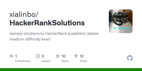 Github Xialinbohackerranksolutions Sample Solutions To Hackerrank