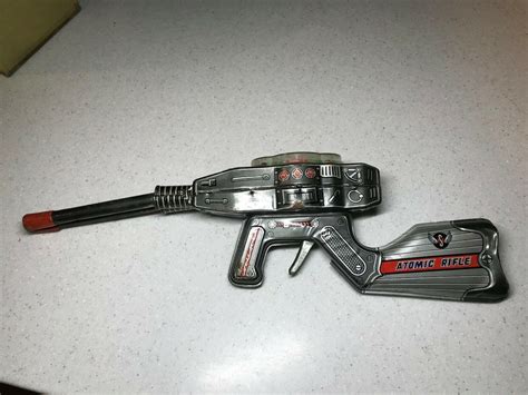 1960s Atomic Rifle Made In Japan Working Gear Tin Gun 3764370867
