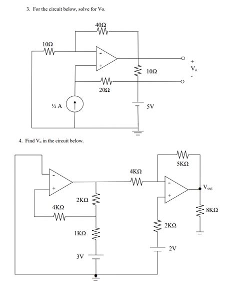 Solved For The Circuit Below Solve For Vo Find Vo In Chegg Com