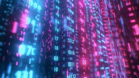 Binary Code Matrix Technology Premium Ai Generated Image