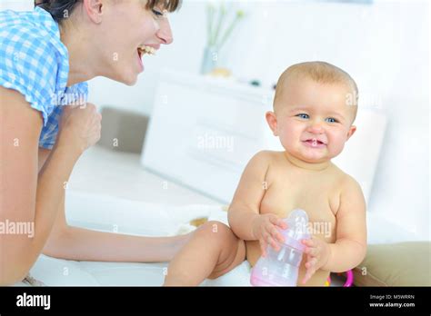 Cute Baby Smiling Stock Photo Alamy