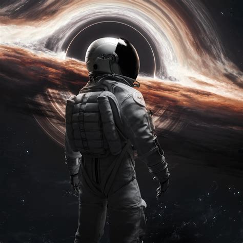 Wormhole Wallpaper 4k Astronaut Gargantua Black Hole