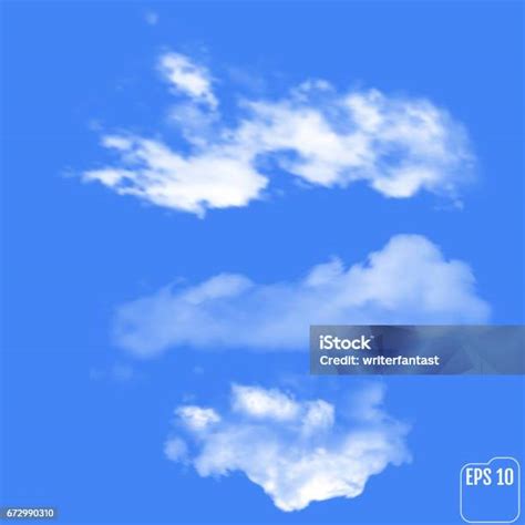 하늘색 배경에 3 현실적인 구름입니다 벡터 일러스트 레이 션 0명에 대한 스톡 벡터 아트 및 기타 이미지 0명 가발 구름 풍경 Istock
