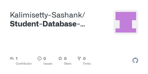 GitHub Kalimisetty Sashank Student Database Management System