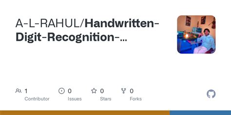 Github A L Rahulhandwritten Digit Recognition System Using A Convolutional Neural Network In