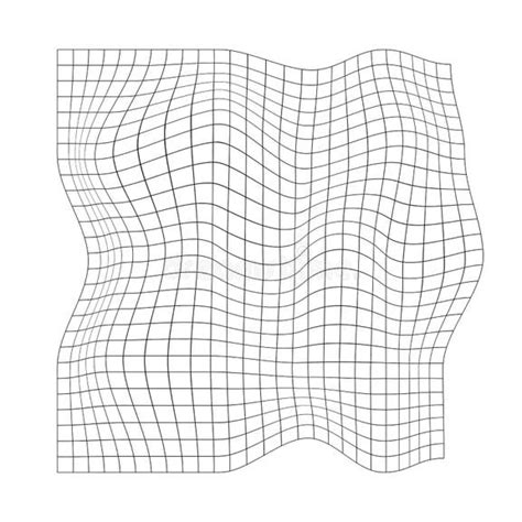 Distorted Square Grid Warped Mesh Texture Net With Curvatured Effect