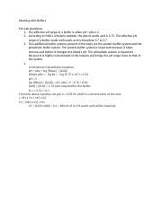 PRINTprelab Autosaved Working With Buffers Pre Lab Questions 1 The Effective PH Range Of A