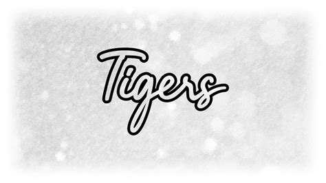 Sports Clipart Script Cursive Style Tigers Team Mascot Name Cutout