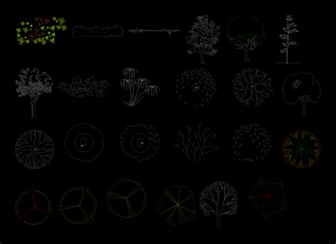Trees Shrubs And House Plants 2d Dwg Block For Autocad • Designs Cad