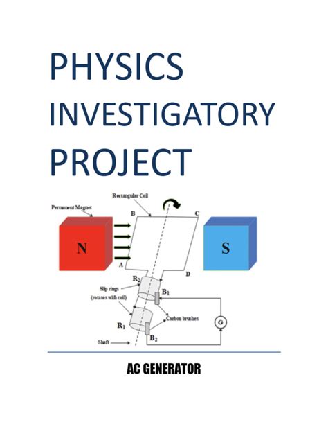 Ac Generator Project Class12 Pdf Electromagnetic Induction Electric Generator