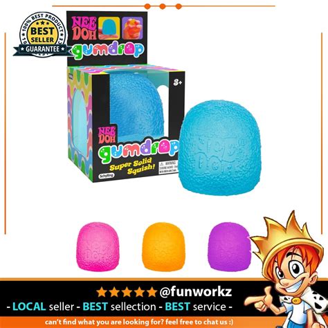 Schylling Needoh Gumdrop Soft Sensory Fidget Toy Collectible