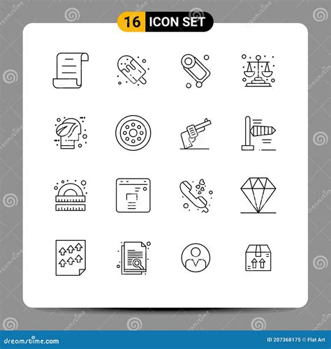 16 Universal Outlines Set For Web And Mobile Applications Ecology Scales Bathroom Law