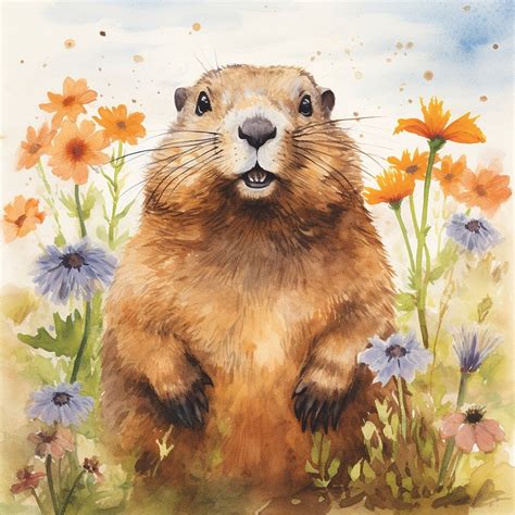 download ai generated groundhog rodent royalty free stock
