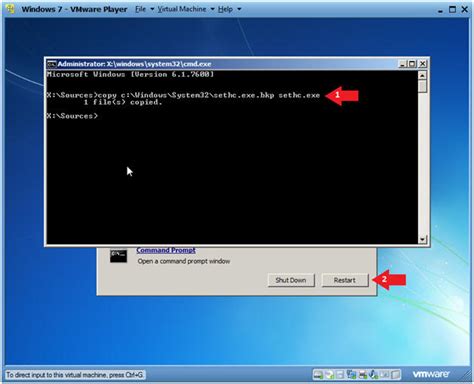 password clearing lesson 3 use a windows recovery cd to replace sethc