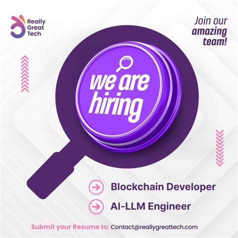 Really Great Tech On Linkedin Jobopportunity Blockchaindeveloper