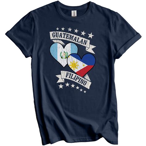 Guatemalan Filipino Heart Flags Guatemala Philippines T Shirt Ebay