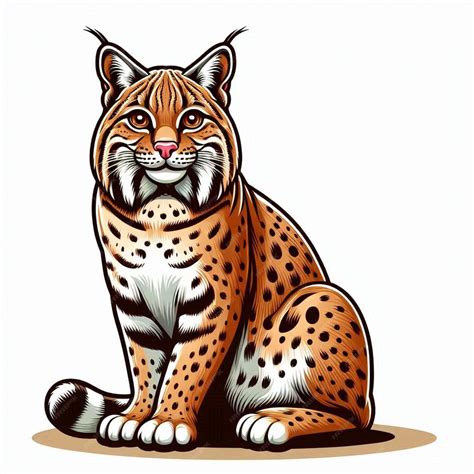 Cute Bobcat Vector Cartoon Illustration Premium Ai Generated Vector