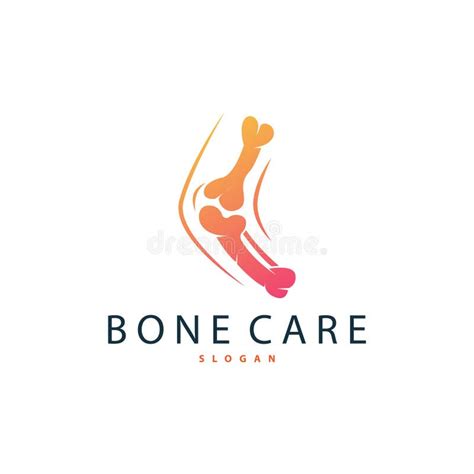Minimalist Bone Health Logo Illustration Template Design Stock Vector