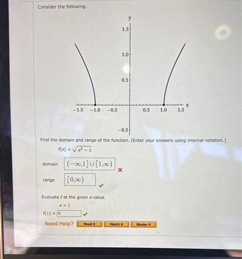 solved consider the following find the domain ana range or