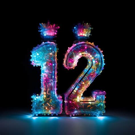 Un número 12 hecho de plástico con el número 12 escrito Foto Premium