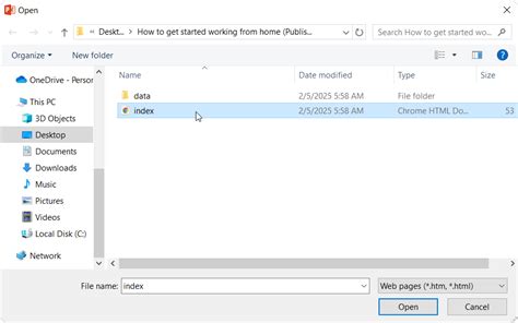 Inserting A Local Html File