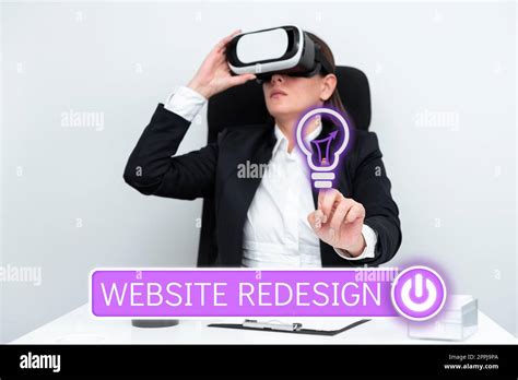 writing displaying text website redesign word written on modernize