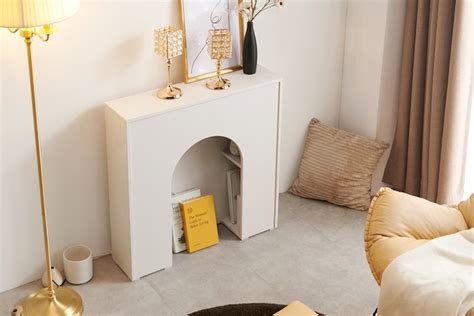 데코라인 파플 벽난로 선반형 콘솔 수납장 800 위시버킷