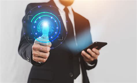 손 스캔 지문 기술 디지털 생체 인식 데이터 솔루션 보안 개념 개념에 대한 스톡 사진 및 기타 이미지 개념 개념과 주제 경제 Istock