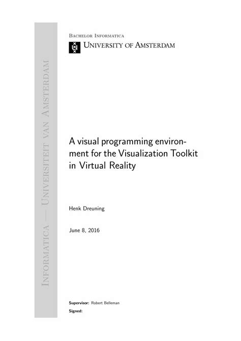 Pdf A Visual Programming Environment For The Visualization Toolkit In Dokumentips