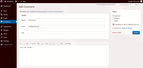 Wordpress Edit Comments Coderepublics