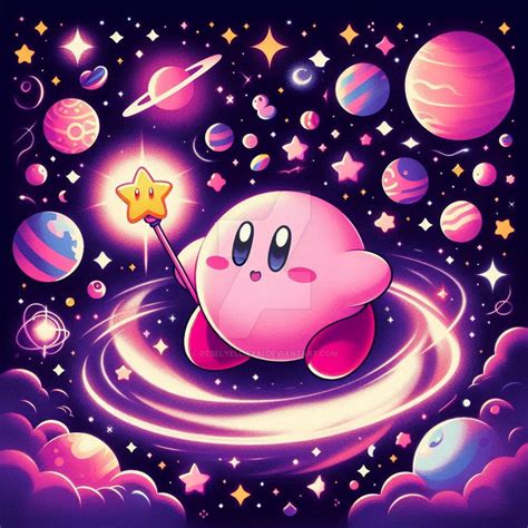 Kirby In Space Cartoon Digital Art 3d Hd By Rebelyelliexai On Deviantart