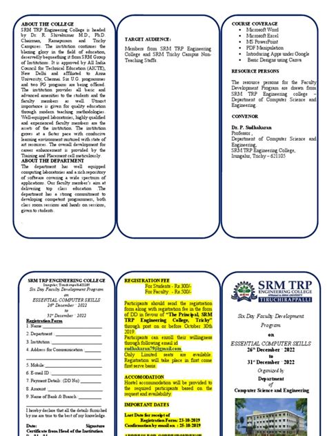 Essential Computer Skills Brouchure Pdf Computing