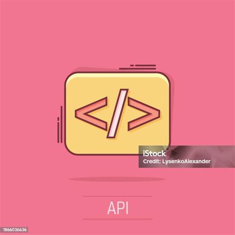 Vector Cartoon Open Source Icon In Comic Style Api Programming Concept Illustration Pictogram