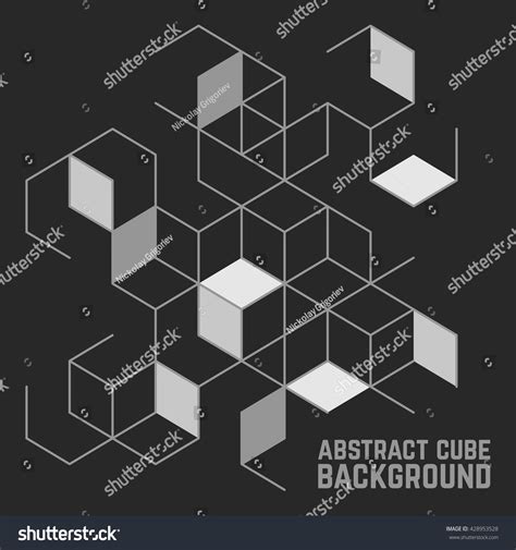 Vector Abstract Background Cube Cell Modern Stock Vector Royalty Free