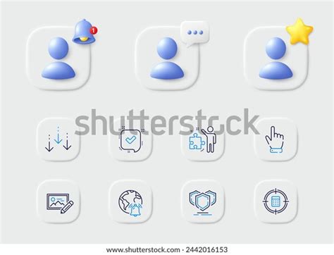 Confirmed Cursor Scroll Down Line Icons Stock Vector Royalty Free 2442016153 Shutterstock