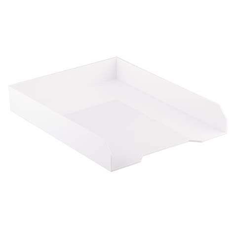Jam Paper® Stackable Paper Trays White Desktop Document Letter