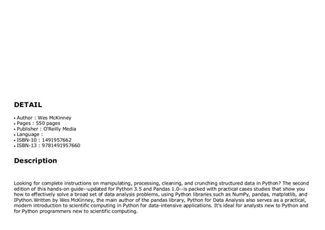 [ebook] python for data analysis data wrangling with pandas numpy