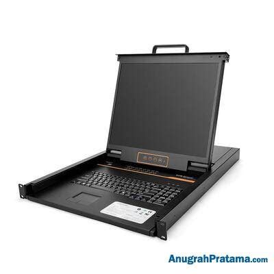 Jual KINAN Single Rail 19 Inch 16 Port USB VGA LCD KVM Console XL1916 Murah Anugrahpratama Com