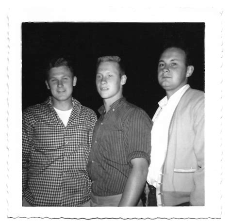 Flattop Haircut 1950s Teen Boys Vintage Snapshot High School Buddies