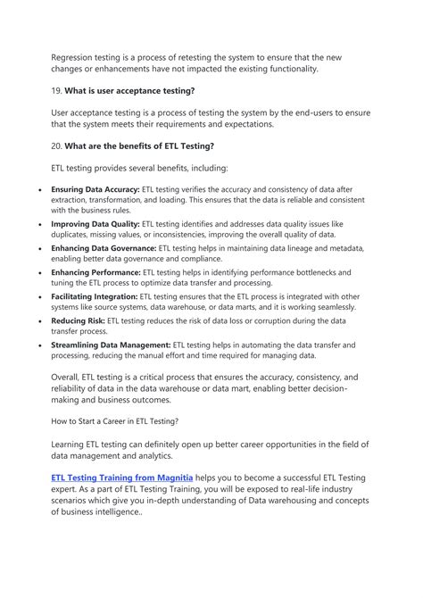 Top ETL Testing Interview Questions Pdf