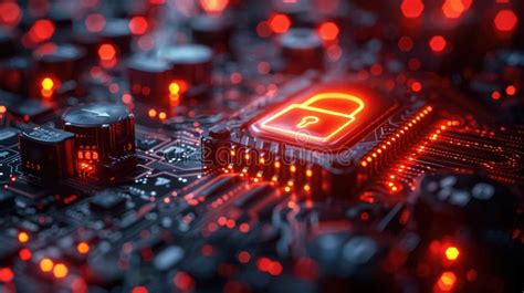 An Abstract Digital Lock Symbolizing A Secure Network System Protecting