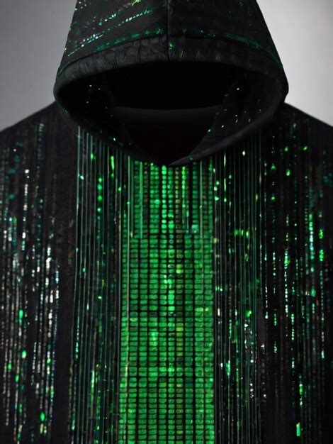 cyber security hacker with binary background premium ai generated image