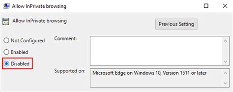 Enabledisable Inprivate Browsing In Microsoft Edge In Windows 10