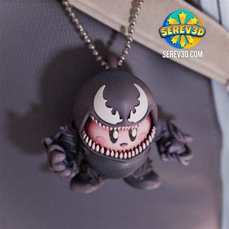🗝️ Venom Kirby Flexi Keychain And Bag Charm With Movable Arms No