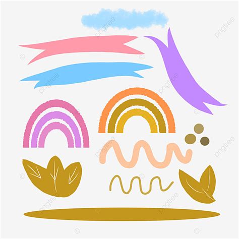 컬러 큐 트 낙서 꽃 일러스트 리본 메모 스티커 종이 책 학교 낙서 귀엽다 화려한 Png 일러스트 및 Psd 이미지 무료 다운로드 Pngtree