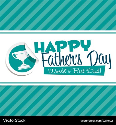 Happy Fathers Day Emblem Royalty Free Vector Image