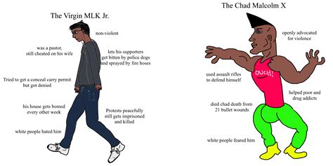 Virgin Mlk Jr Vs Chad Malcolm X Rvirginvschad